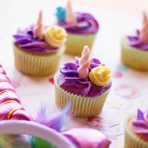 How To Decorate Easy Unicorn Cupcakes - Messy Momma Crafts