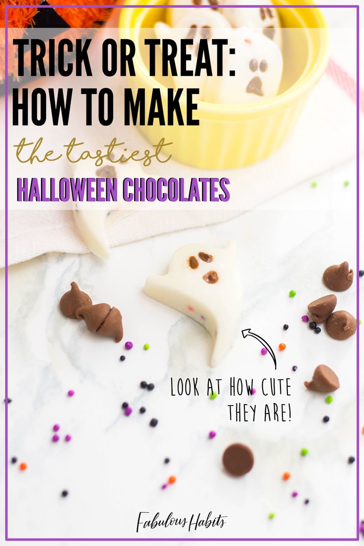 White Chocolate Ghosts with a Candy Filling - Messy Momma Crafts