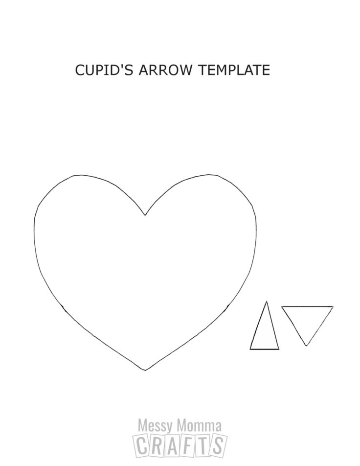 Cupid’s Arrow Valentine's Day Heart Craft - Messy Momma Crafts