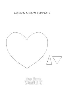 Cupid’s Arrow Valentine's Day Heart Craft - Messy Momma Crafts