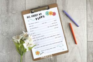 All About My Mom Printable Interview Worksheet | Mother's Day Gift