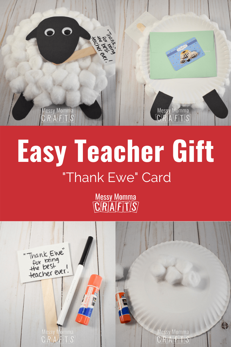 Thank Ewe - Teacher Appreciation Craft - Messy Momma Crafts