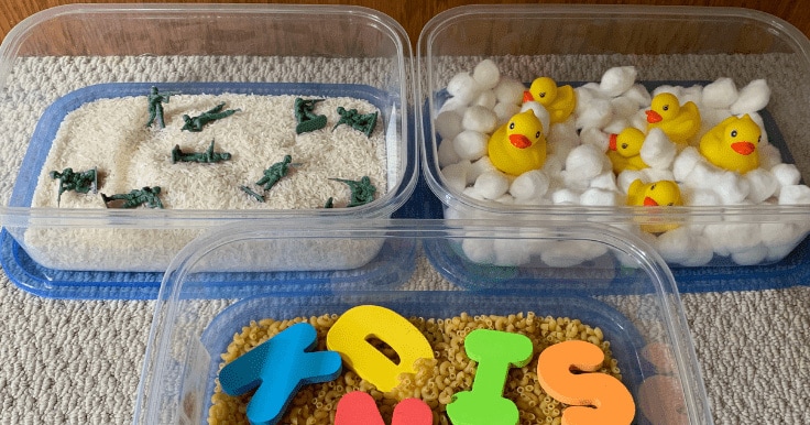 How to Make Sensory Bins for Toddlers - Messy Momma Crafts