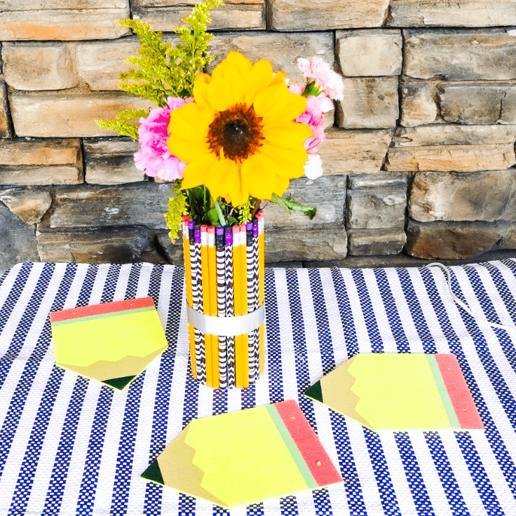 DIY Pencil Vase- Teacher Gift - Messy Momma Crafts