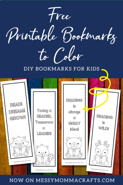 DIY Bookmarks For Kids- Includes Printable Bookmarks to Color