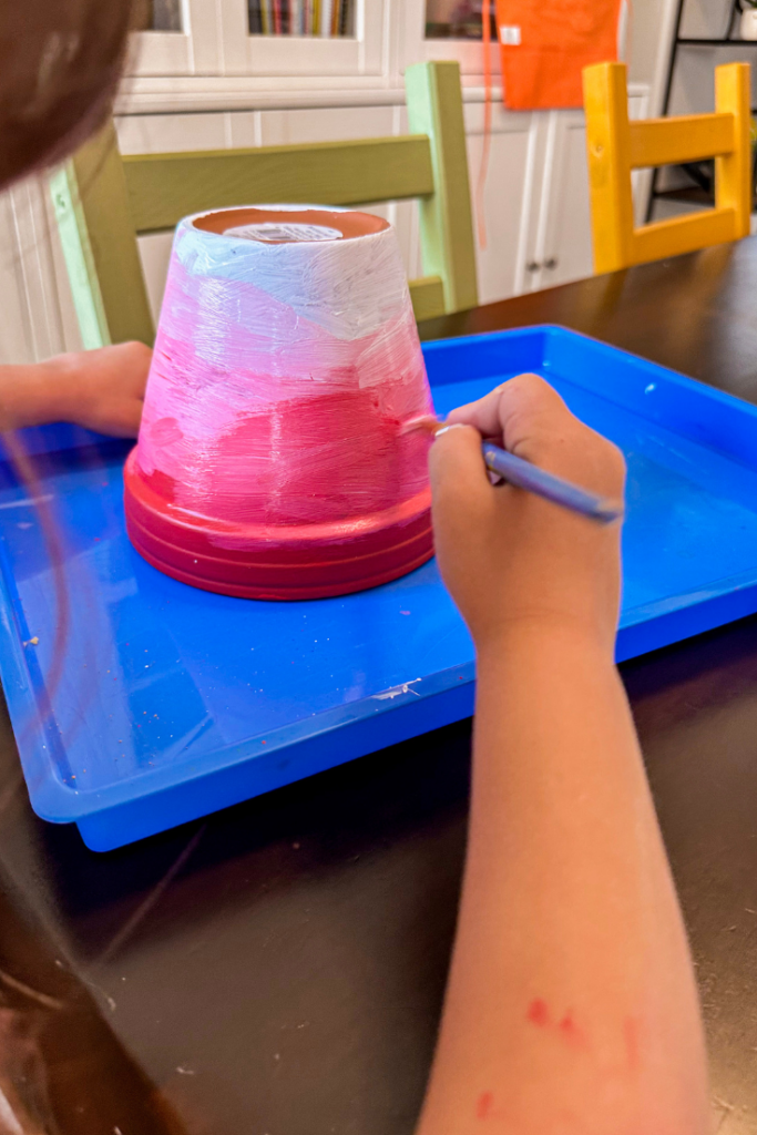 Ombre Plant Pots - Messy Momma Crafts