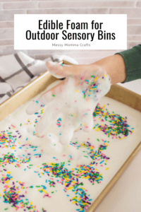 Edible Foam Sensory Bin - Messy Momma Crafts