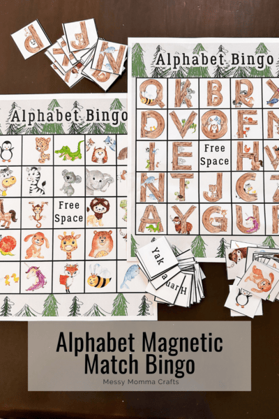 Alphabet Magnet Match Bingo Printable - Messy Momma Crafts