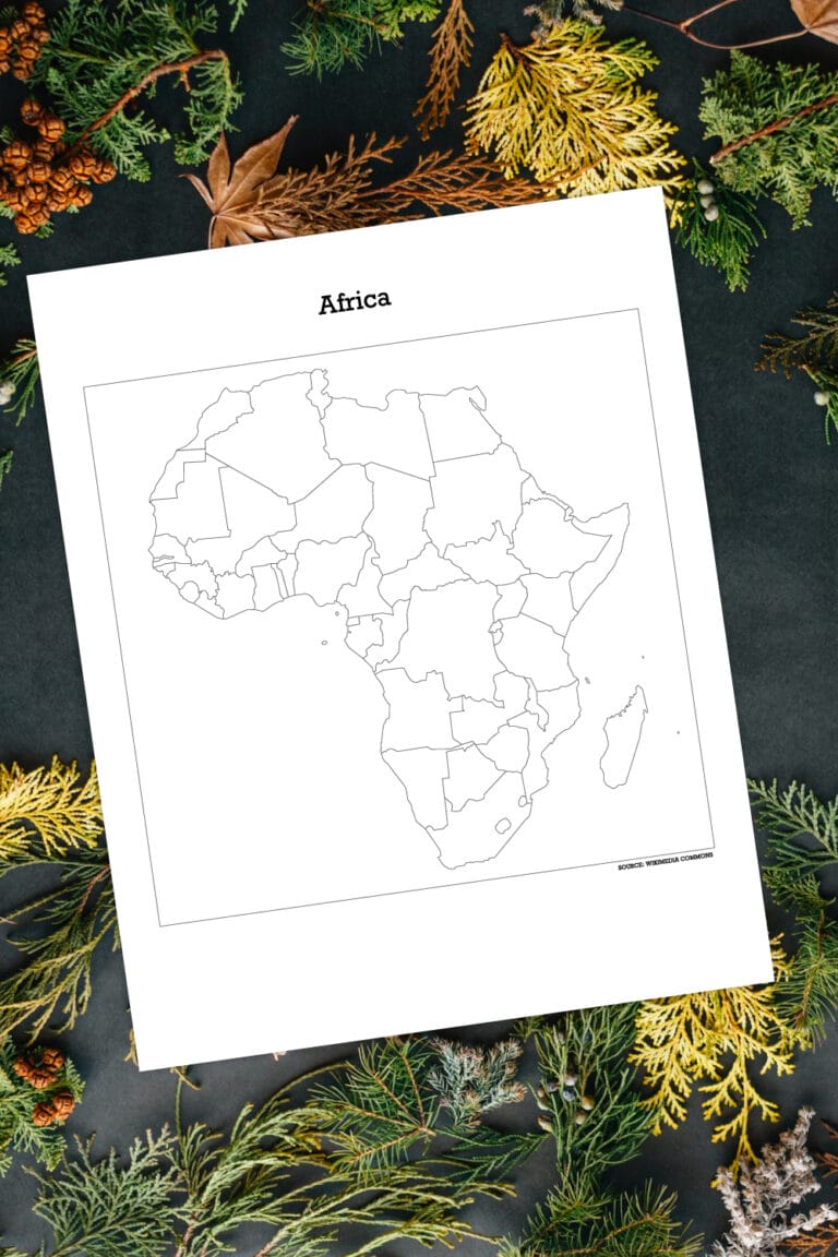 Printable Maps of Africa, Greenland and Antarctica - Messy Momma Crafts