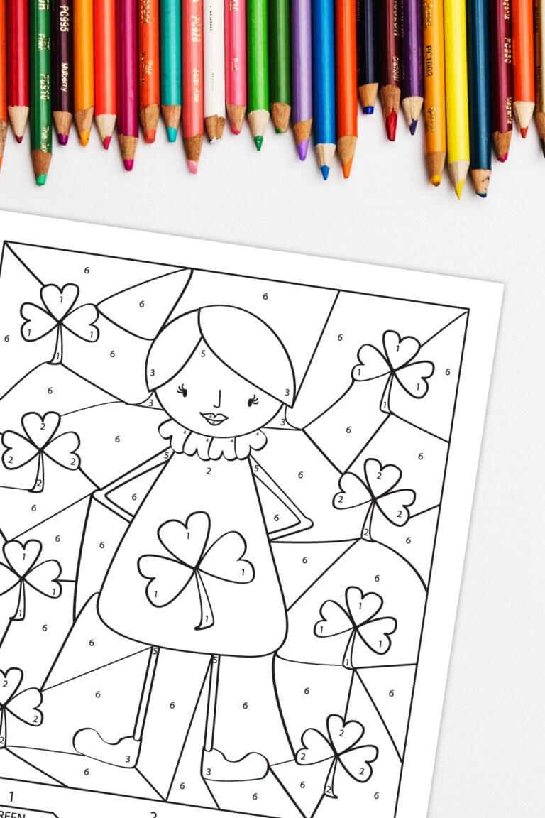 St Patricks' Day Color By Number - Messy Momma Crafts