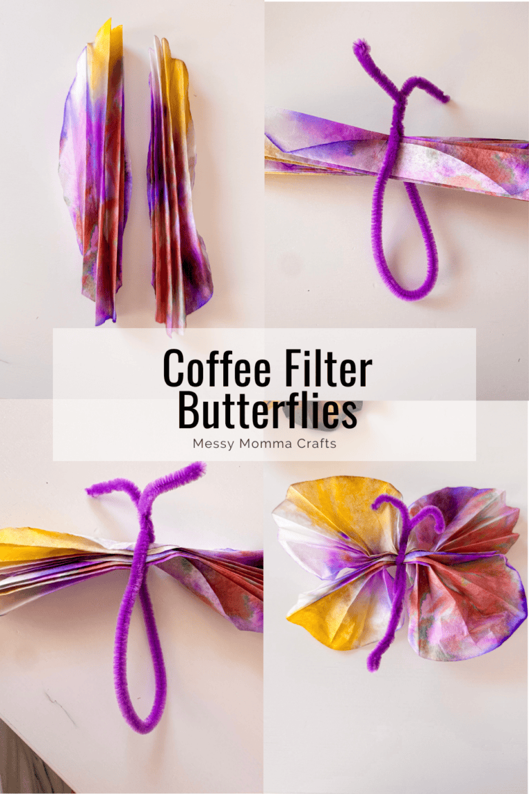 Coffee Filter Butterflies - Messy Momma Crafts