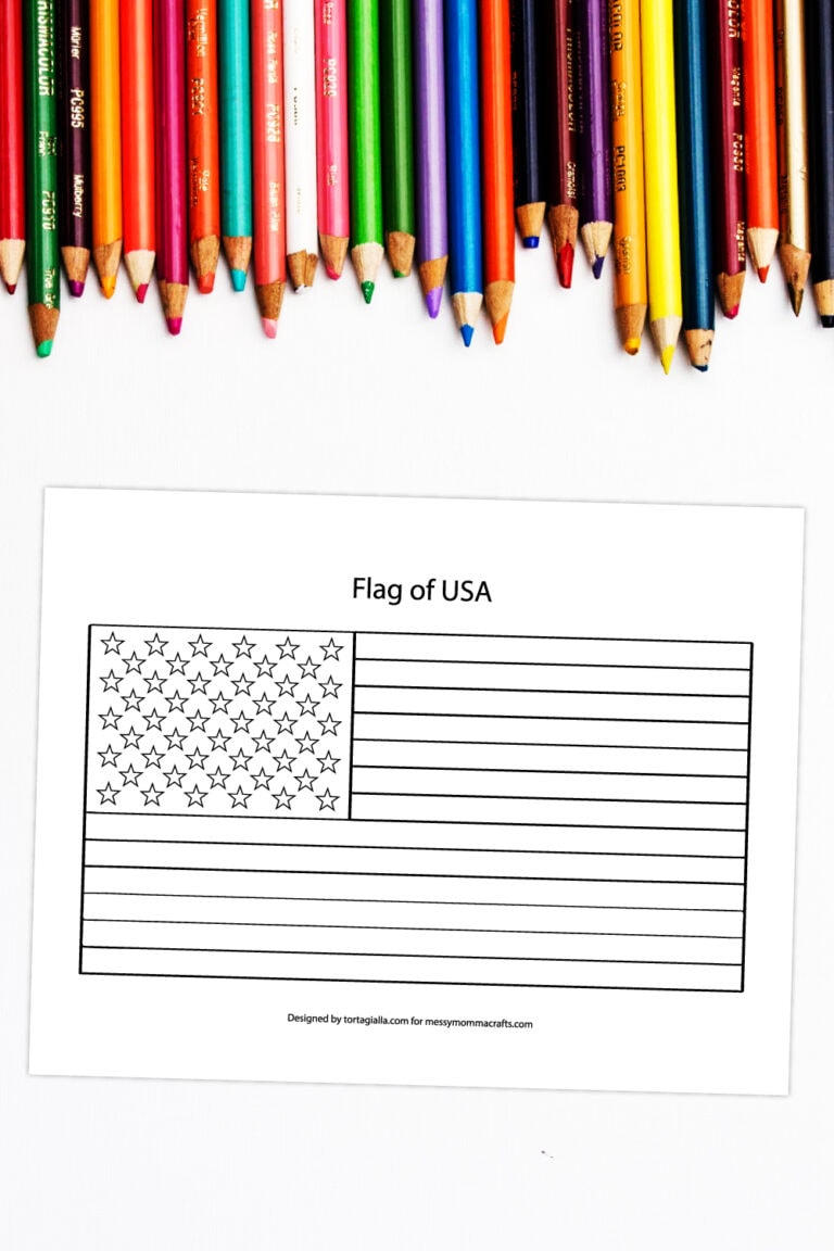 Printable Flag of USA - Messy Momma Crafts