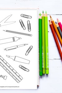 Back To School Coloring Sheets - Messy Momma Crafts